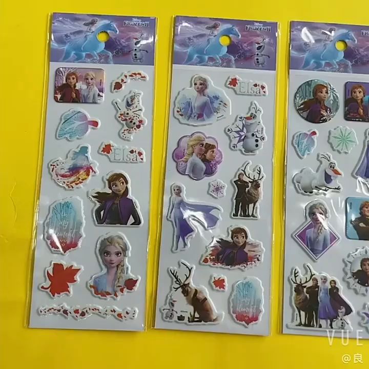 【READY STOCK】Disney Frozen Bubble Sticker Elsa Sofia Mickey 3D泡泡贴冰雪奇缘 ...