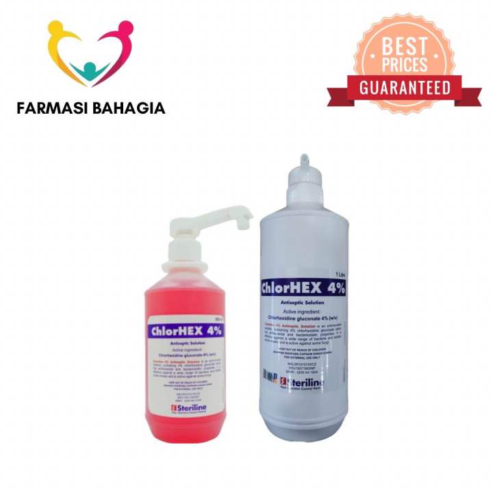 Steriline Chlorhex 4% Antiseptic Solution (500ml / 1 Litre) | Lazada