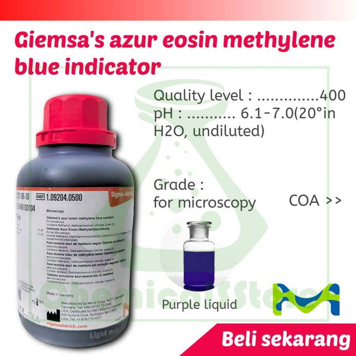 Giemsa / Larutan gimsa Merck 500ml | Lazada Indonesia