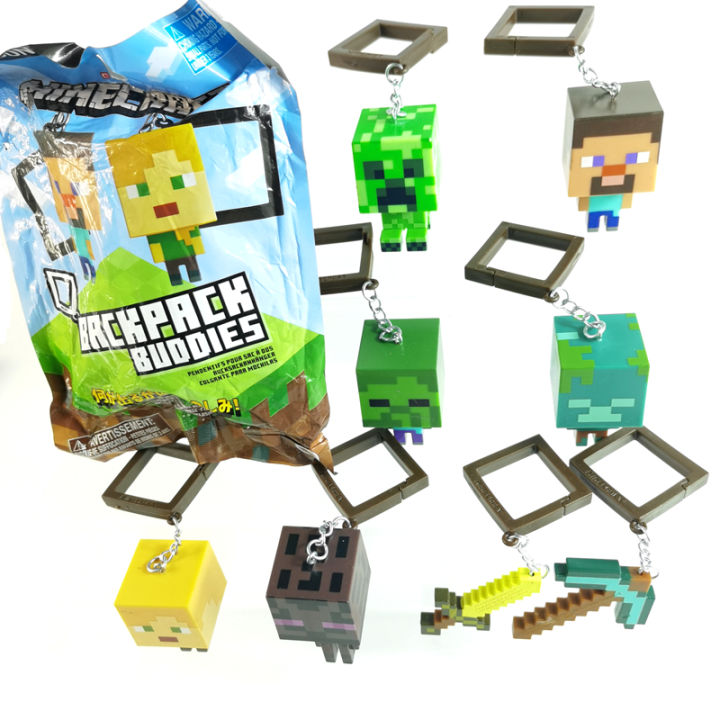 New Minecraft World Keychain Alex Game Figure Pendant Unisex Gaming ...