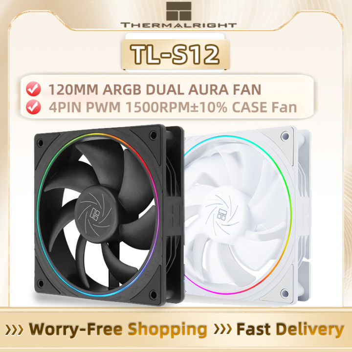 Thermalright TL-S12 120mm ARGB Halo LED Case Fan - 4-Pin PWM Smart ...