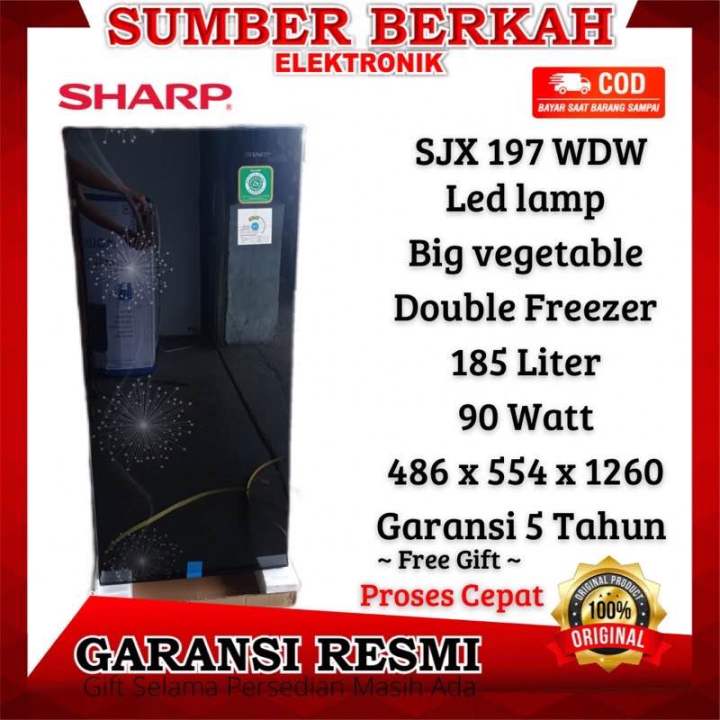 Kulkas SHARP 1 pintu SJX 197WDW SJ X 197 W DW double Frezeer 185 liter | Lazada Indonesia