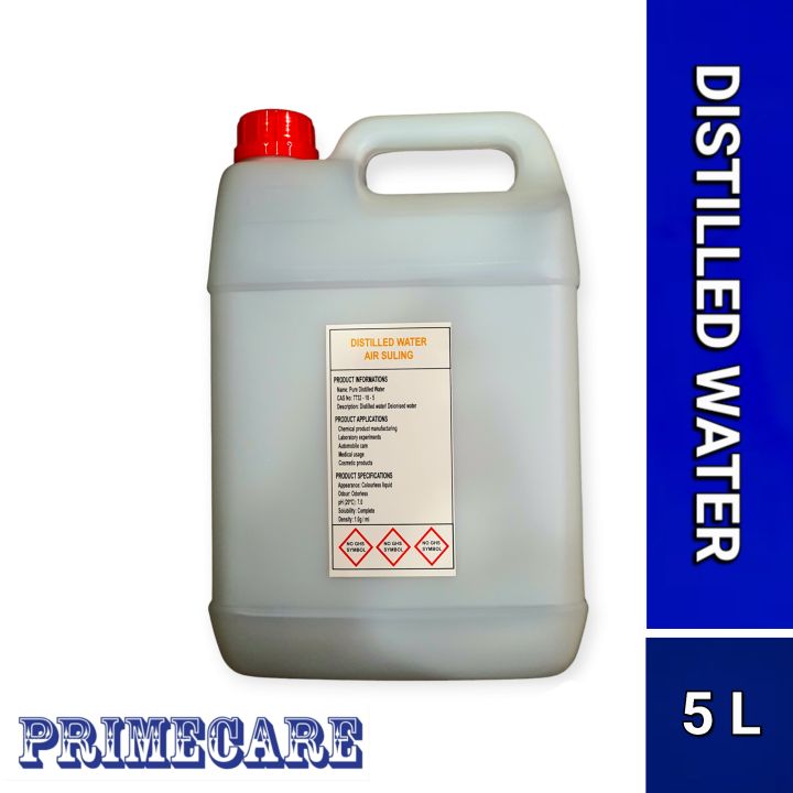Pure distilled water / Deionised water / Air Suling / 蒸馏水(纯）[5 litre ...