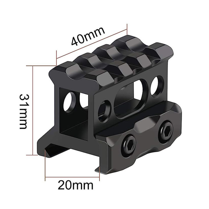 Riser Mount 1" Height Picatinny Short Riser Mount Aluminum Alloy Scope ...