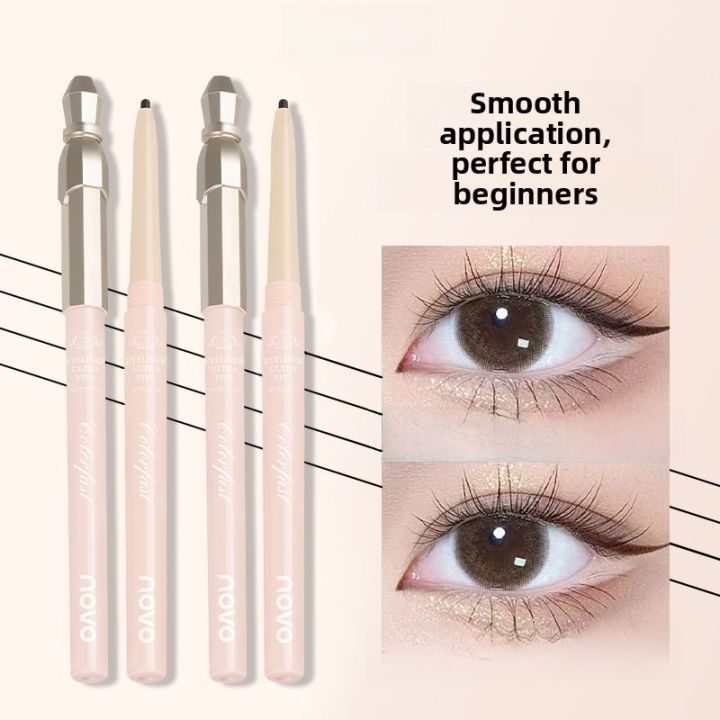 NOVO Long-Lasting Waterproof Eyeliner Pen Brown Non-Smudging Beginner ...
