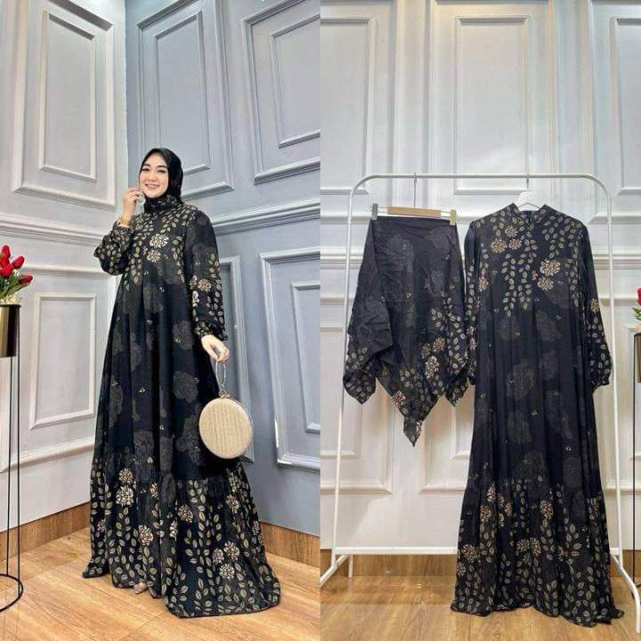 GAMIS SET JILBAB RAYON TWIL PREMIUM TERBARU | Lazada Indonesia