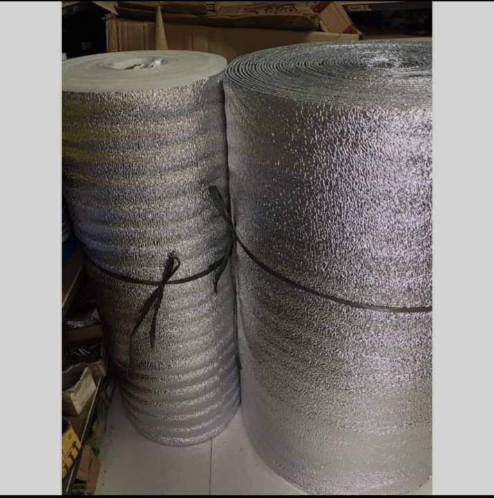 high quality insulation foam for kisame bubong 10mm single /double sided foil per yard available ...