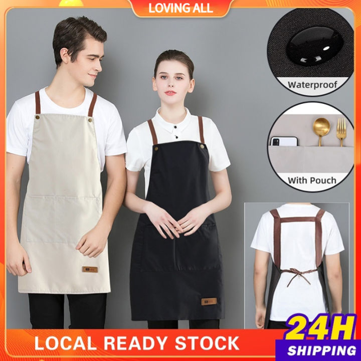 Kitchen Apron Waterproof Hand-wiping Cooking Baking Home Chef Aprons ...
