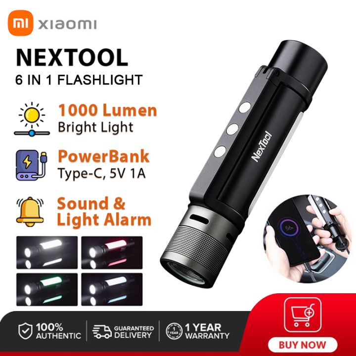 Xiaomi Nextool Mi Youpin 6in1 Torchlight Flashlight 1000lm 240m IPX4 ...