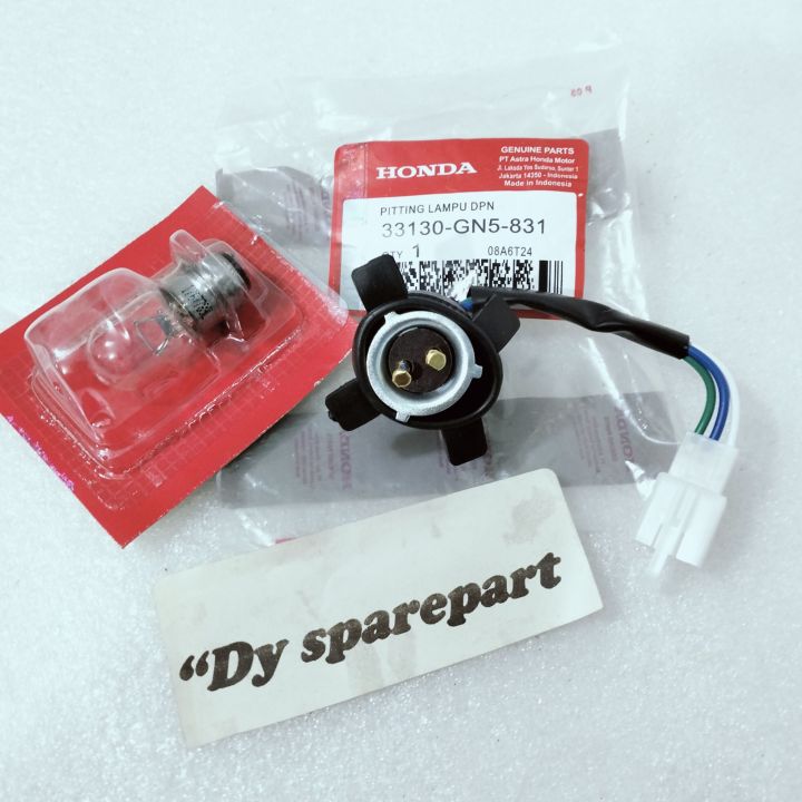 Paket fitting lampu beat karbu + lampu depan Fitting lampu Supra fit ...