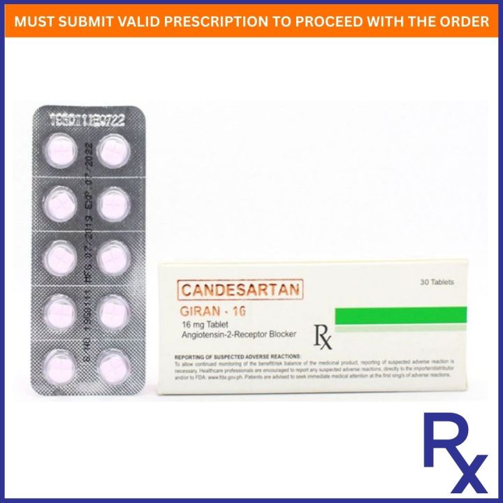 RX: CANDESARTAN TABLET - 16MG (GIRAN-16) | Lazada PH