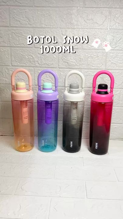 Botol Minum Infused Water 1000ml Dengan Gagang / Botol Minum Gradasi ...
