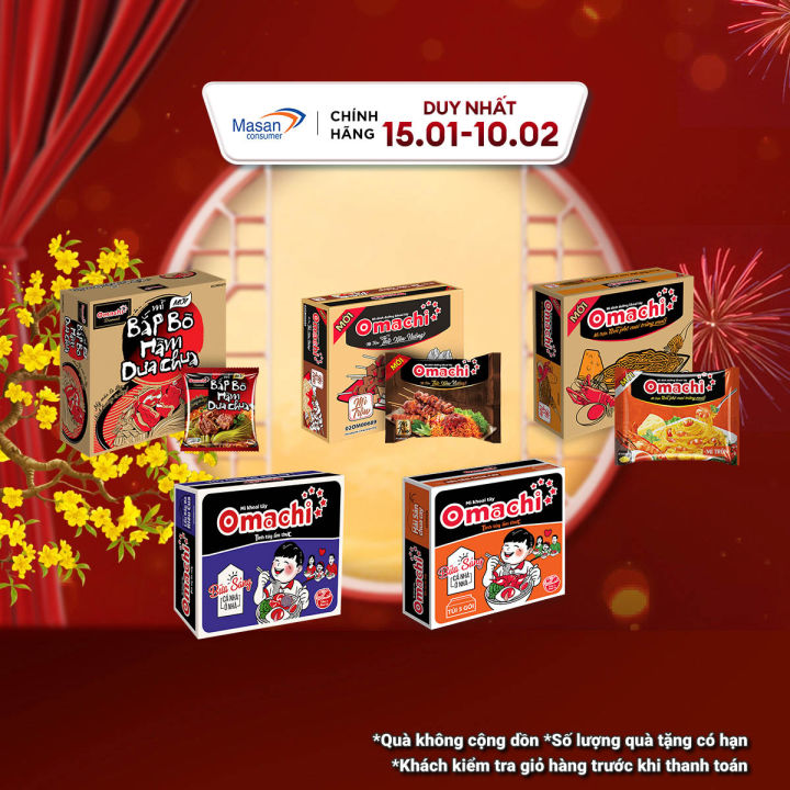Thùng Mì Omachi Gói 80g - Thùng 30 Gói x 80g (Bao bì có thể thay đổi ...
