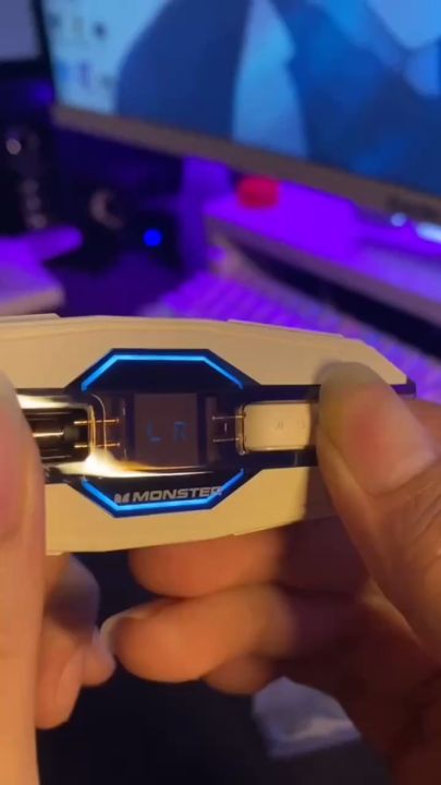 Monster XKT08 Pro Wireless Gaming Earphone Trendy Appearance Semi-in ...