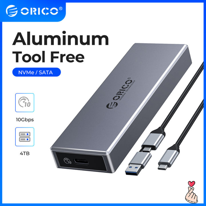 SSD Adapter ORICO Tool Free Aluminium M2 SATA SSD Case SATA 6Gbps NVMe ...