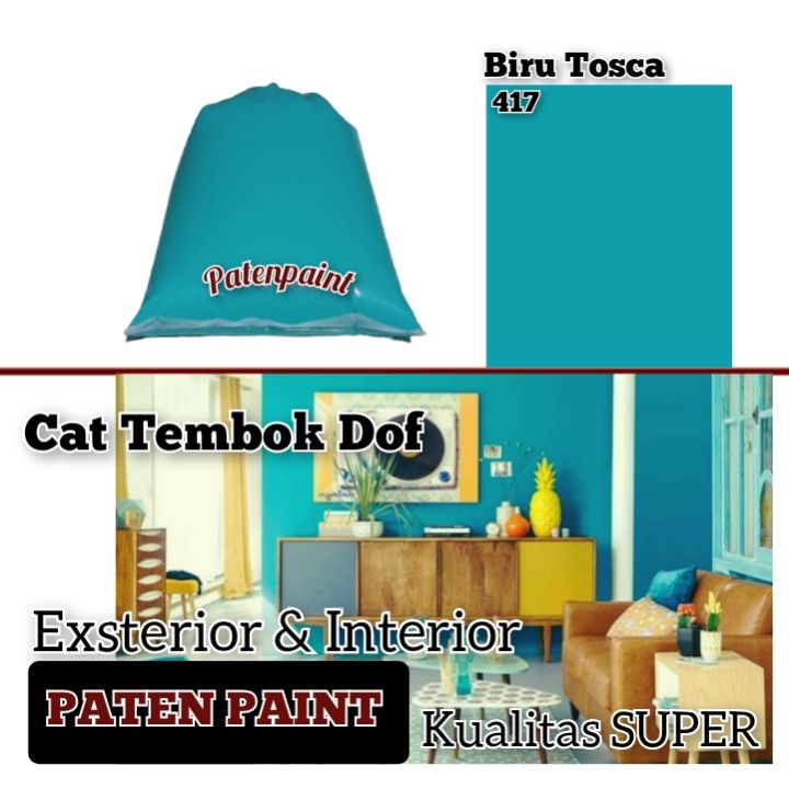 CAT TEMBOK KILOAN 1 KG / CAT TEMBOK BIRU TOSCA / CAT RUMAH 1 KG PALING ...