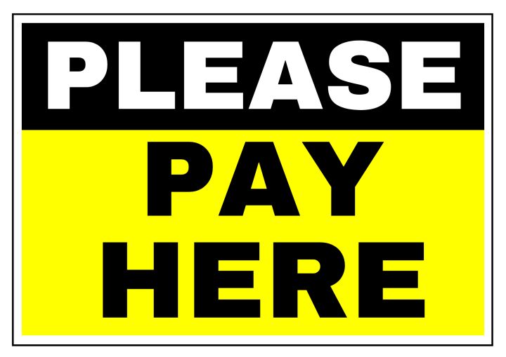 Please Pay Here Signage A4 Size Laminated | Lazada PH