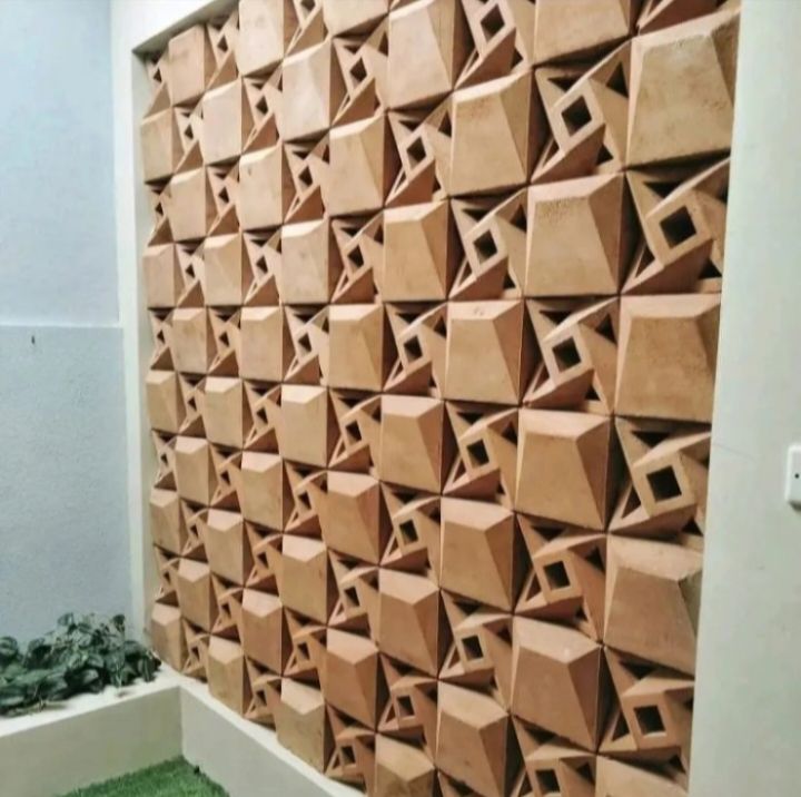 roster beton lubang angin anti tampias/varian motif warna abu putih ...