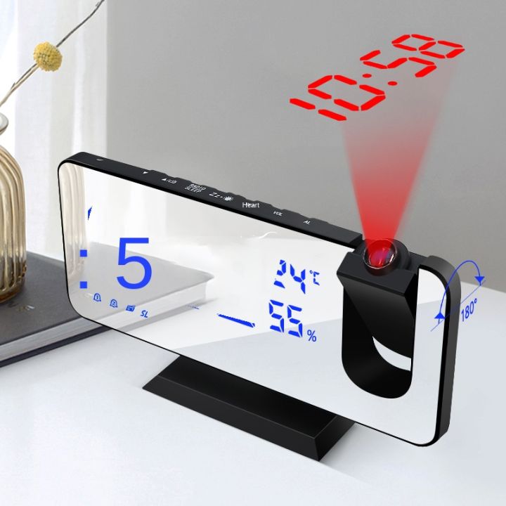 LED Digital Alarm Clock Table Watch Electronic Desktop Clocks USB Wake ...