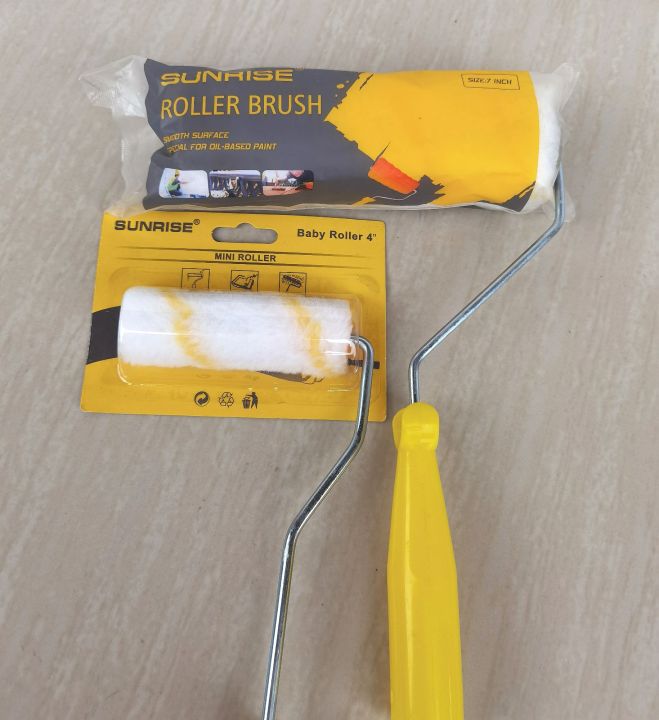4"mini cotton roller & 7" roller brush Smooth surface.special for oil ...