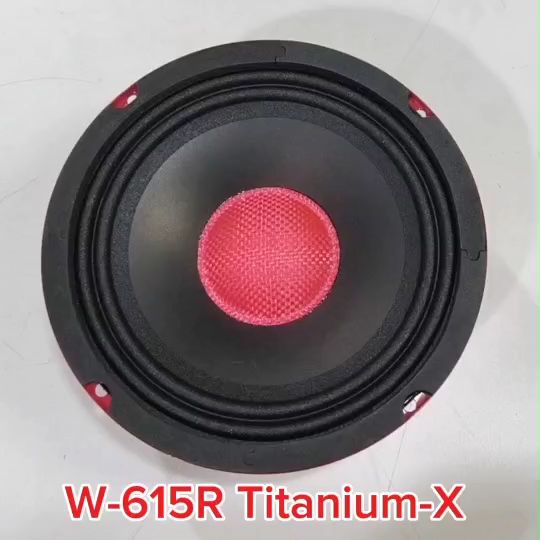 TOP ลำโพงเสียงกลางกันน้ำ6.5นิ้ว รุ่นW-615R -Titanium-X โครงทึบสีแดง ...