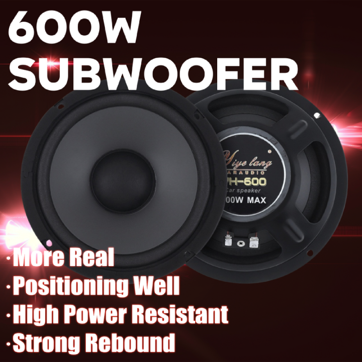 Car Audio Speaker 6 Inch 600W 2-Way Full Range Frequency Automotive ...