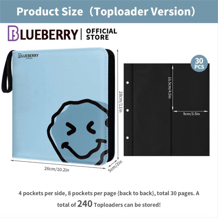Blueberry Toploader Binder Album Blue Photocard Binder 240Pocket for ...