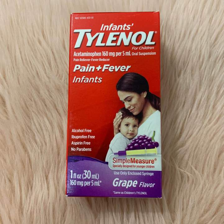Infant TYLENOL Pain+Fever Infants 30ml , Grape Flavor EXPIRY 4/2025 ...