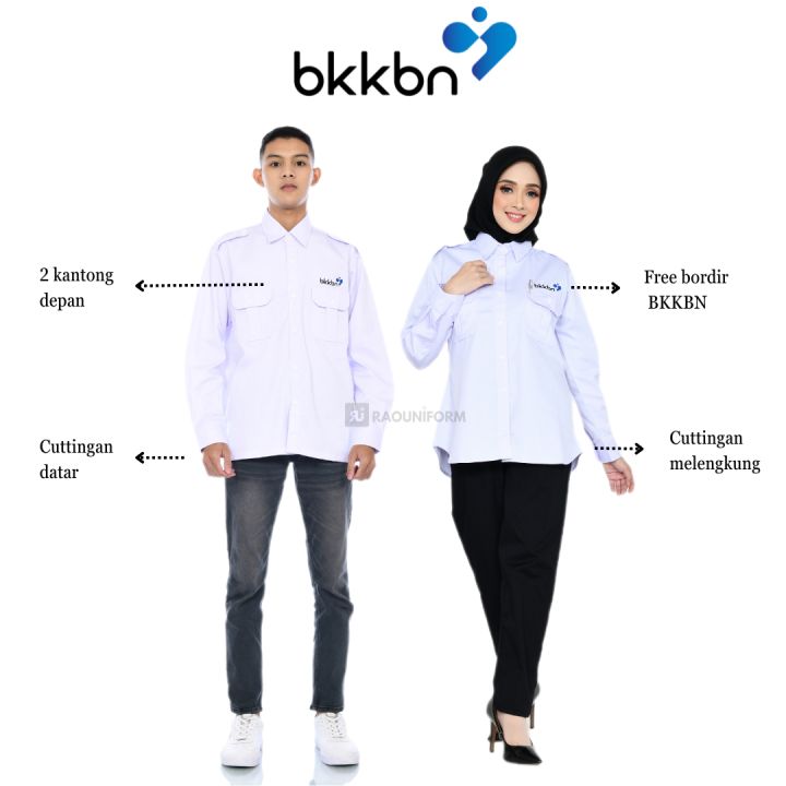 Seragam BKKBN Wanita/Baju BKKBN Pria/Baju Kerja BKKBN/Seragam Kerja Wanita/Kemeja PDL Lengan ...