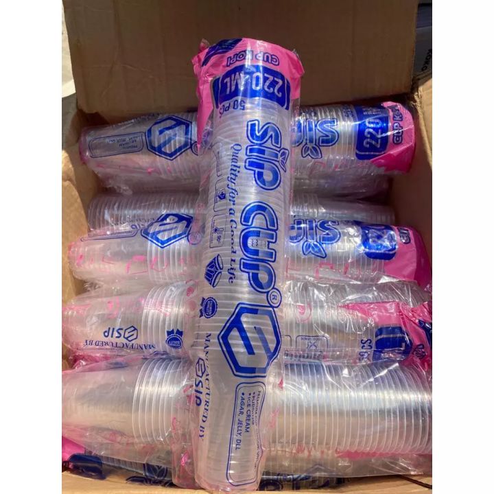 Gelas Plastik Cup Aqua Sip Isi 50 Pcs Gelas Kopi / Gelas Cup Susu 220ML | Lazada Indonesia