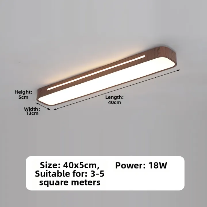 HUOHUAQIU | Vintage Style Walnut Wood Grain LED Ceiling Light | Lazada ...