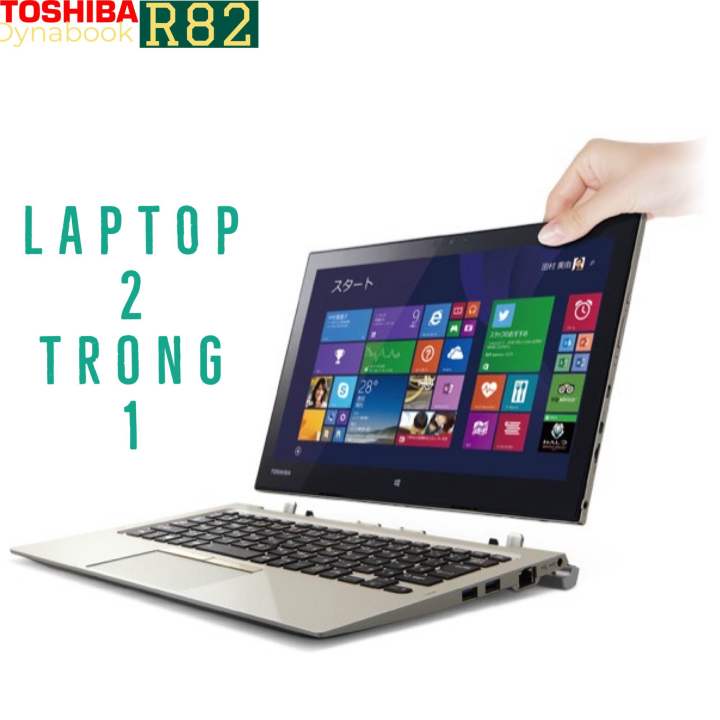 Laptop 2 trong 1 Toshiba R82 Core M 6Y54, 4gb ram, 128gb ssd, màn 12 ...