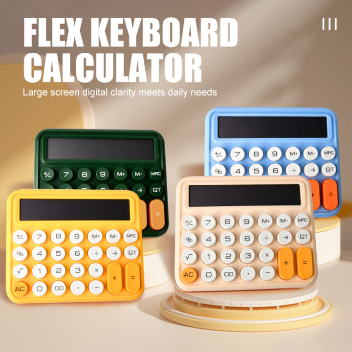 Multicolor Electronic Calculator 12-digit Large LCD Large Button ...