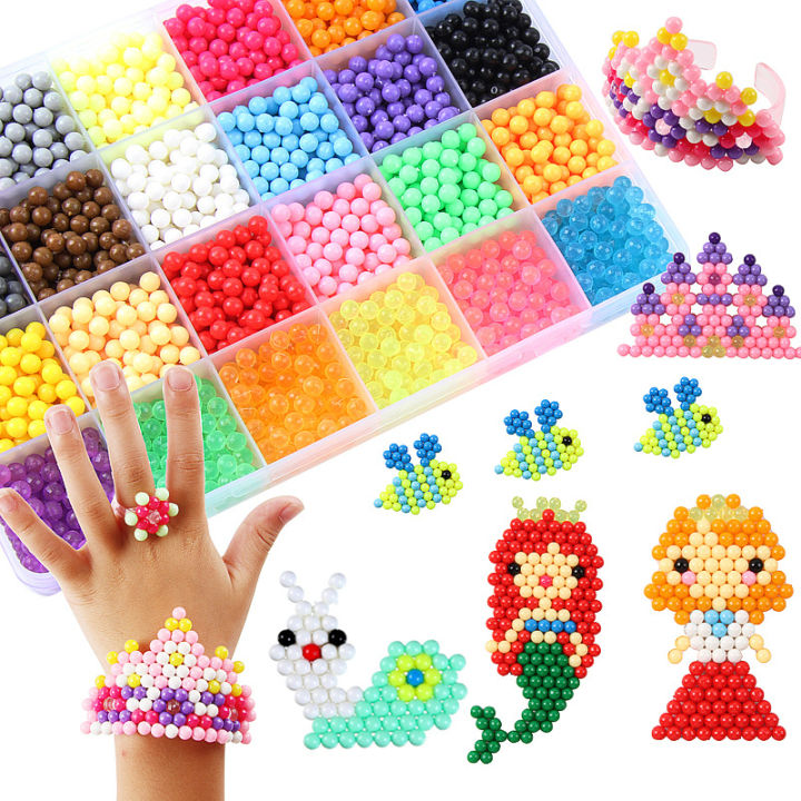 Magical Water Sticky Beads Toy Set DIY Handmade Children Water Spray ...