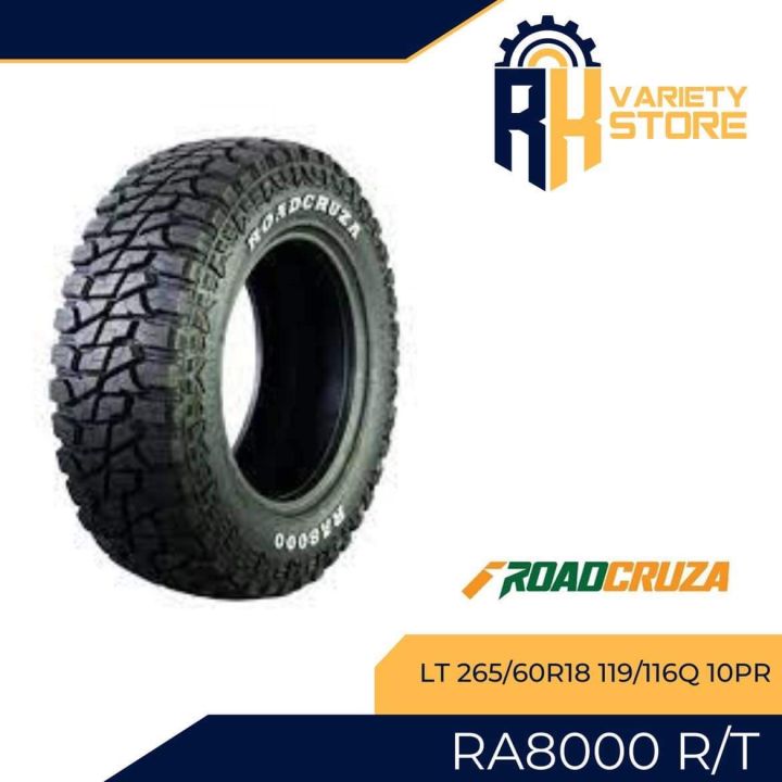 ROADCRUZA LT265/60R18 119/116Q 10PR RA8000 RUGGED TERRAIN TIRES | Lazada PH