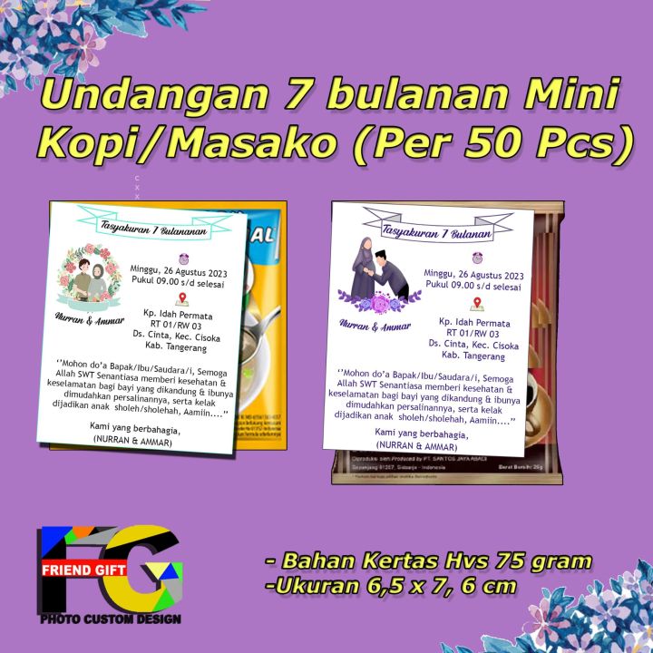 Undangan Tasyakuran 7 bulanan Kehamilan/Walimatul Hamil | Lazada Indonesia