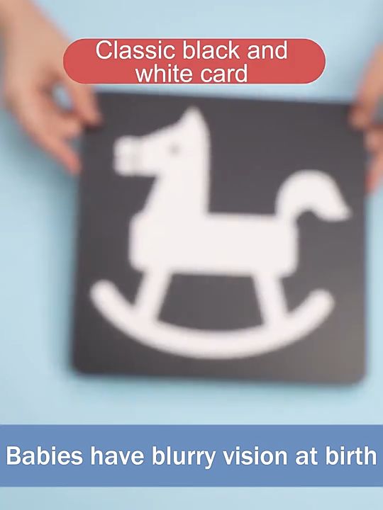 Baby Visual Stimulus Cards Early Learning High Contrast Black White 0 ...