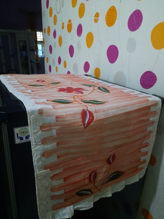 taplak kulkas cover kulkas tutup kulkas lukis bordir tapalk kulkas ...