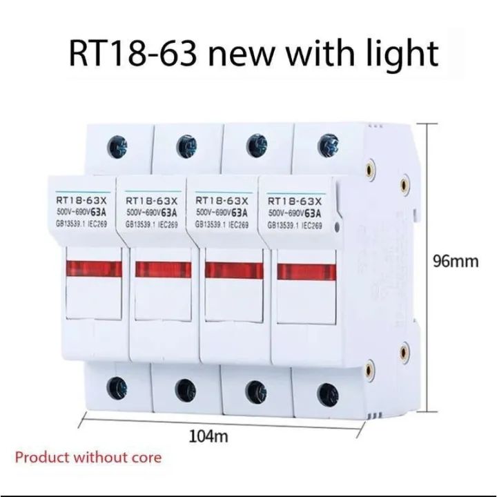RT18-63AC 380V 1P 2P 3P 4P 63A DIN Rail mount cylinder fuse | Lazada PH