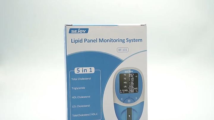 5 In 1 Blood Lipid Test Strip Total Cholesterol, Triglycerides, High ...