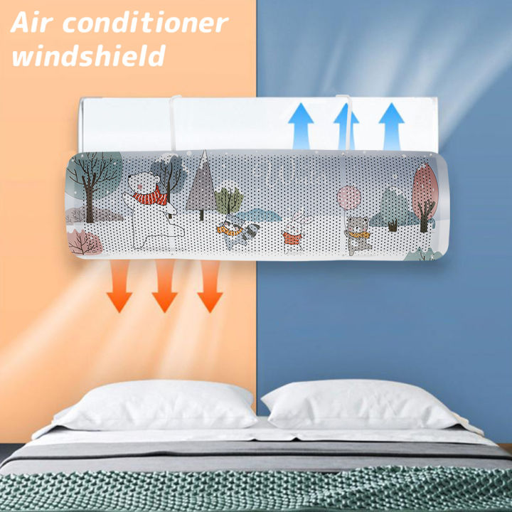 Air Con Deflector Air Conditioner Wind Deflector Adjustable Foldable ...