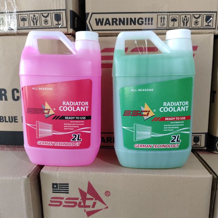 RADIATOR LONG LIFE COOLANT 2 LITERS GREEN & PINK & BLUE SSCI (READY TO ...
