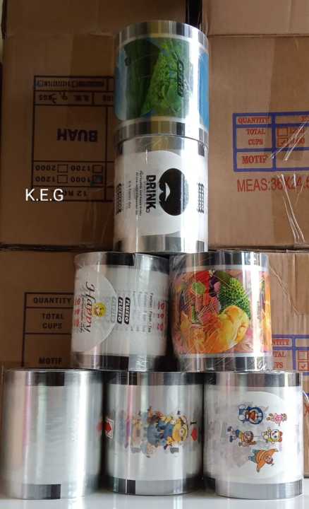 plastik seal cup sealer tutup gelas plastik esteh isi 1000 lembar ...
