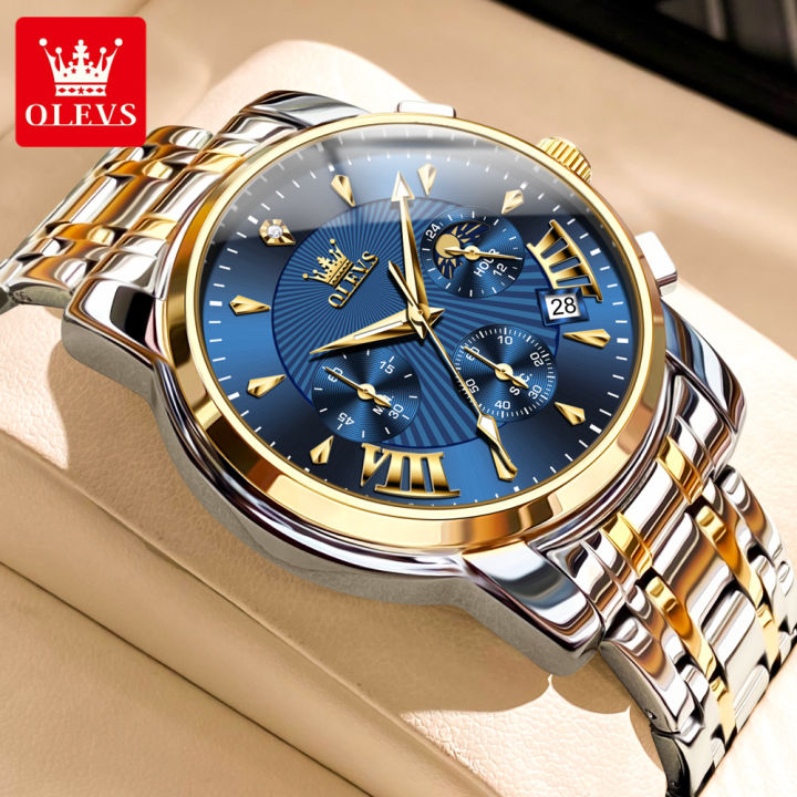 OLEVS 2024 jenama tulen serba baru Fesyen Mewah Kasual Pelbagai Fungsi terang benderang matahari ...