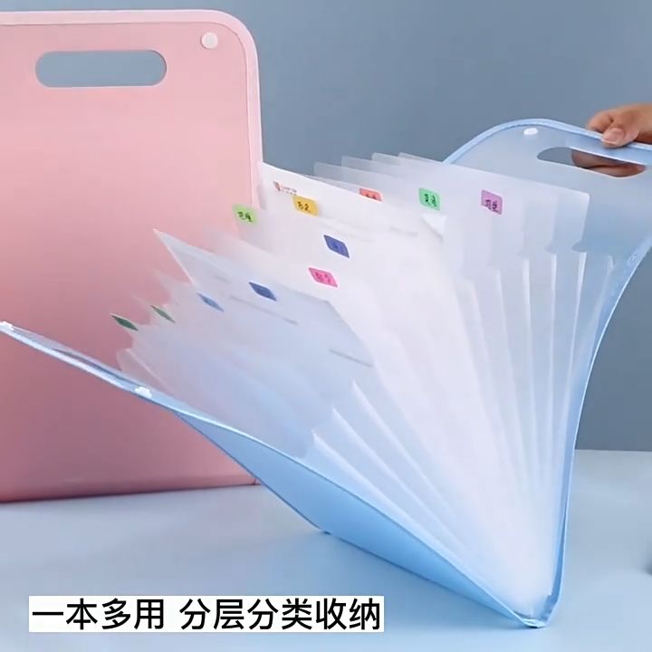 Folder File Organizer Expanding File Folder Clear Book test paper ...
