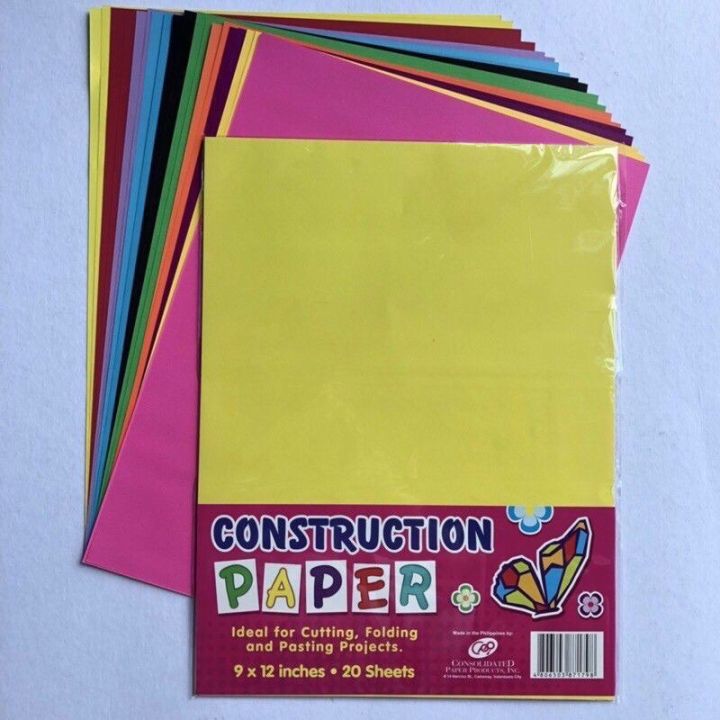 Contruction Paper 20Pcs in a Pack Assorted Color | Lazada PH