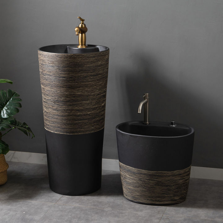 Stand Column Type Washbasin Outdoor Wash Basin Villa Courtyard Garden ...
