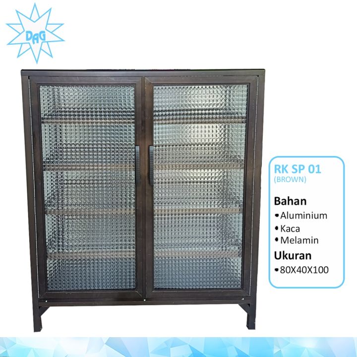 rak sepatu alumunium minimalis full kaca/lemari sepatu kaca alumunium ...