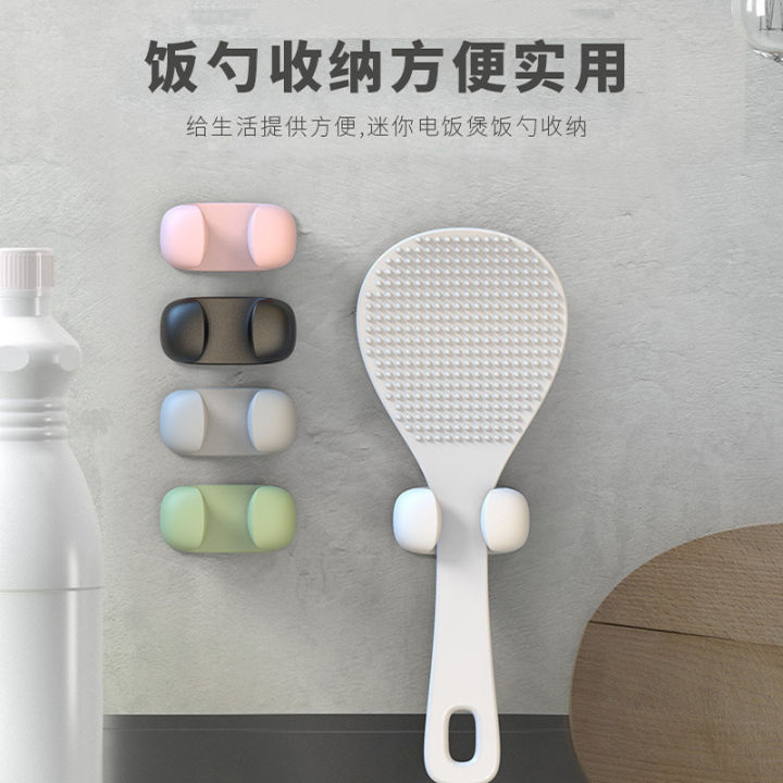 Adhesive Type Meal Spoon Storage Rack Kitchen Wall Hanging Traceless ...