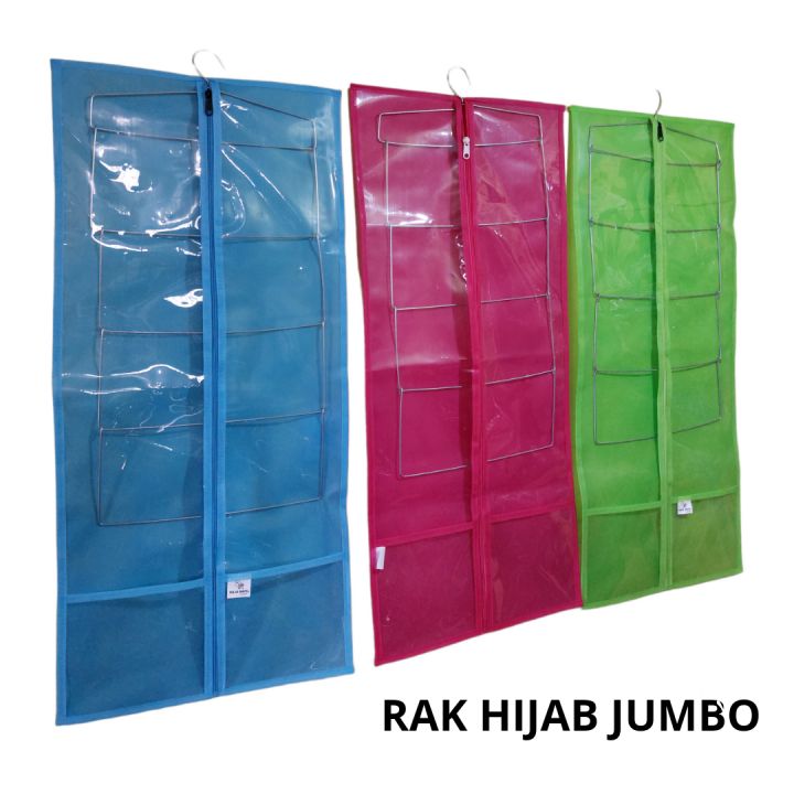 RAK HIJAB GANTUNG JUMBO POLOS UKURAN 40X90 | Lazada Indonesia
